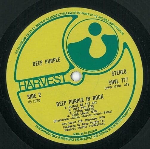 Deep Purple In Rock Vinyl LP | Planet Earth Records